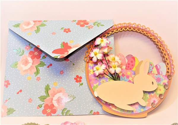 Easter Basket Card with a Matching Envelope Templates - Darina's Crafts