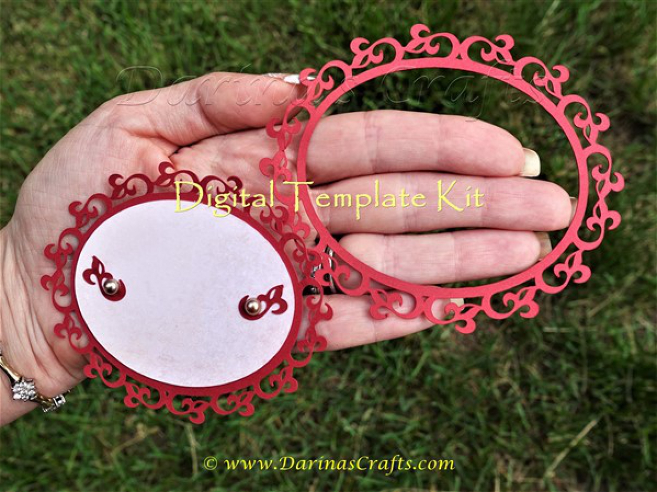 Swirly Oval Frame Template - Darina's Crafts