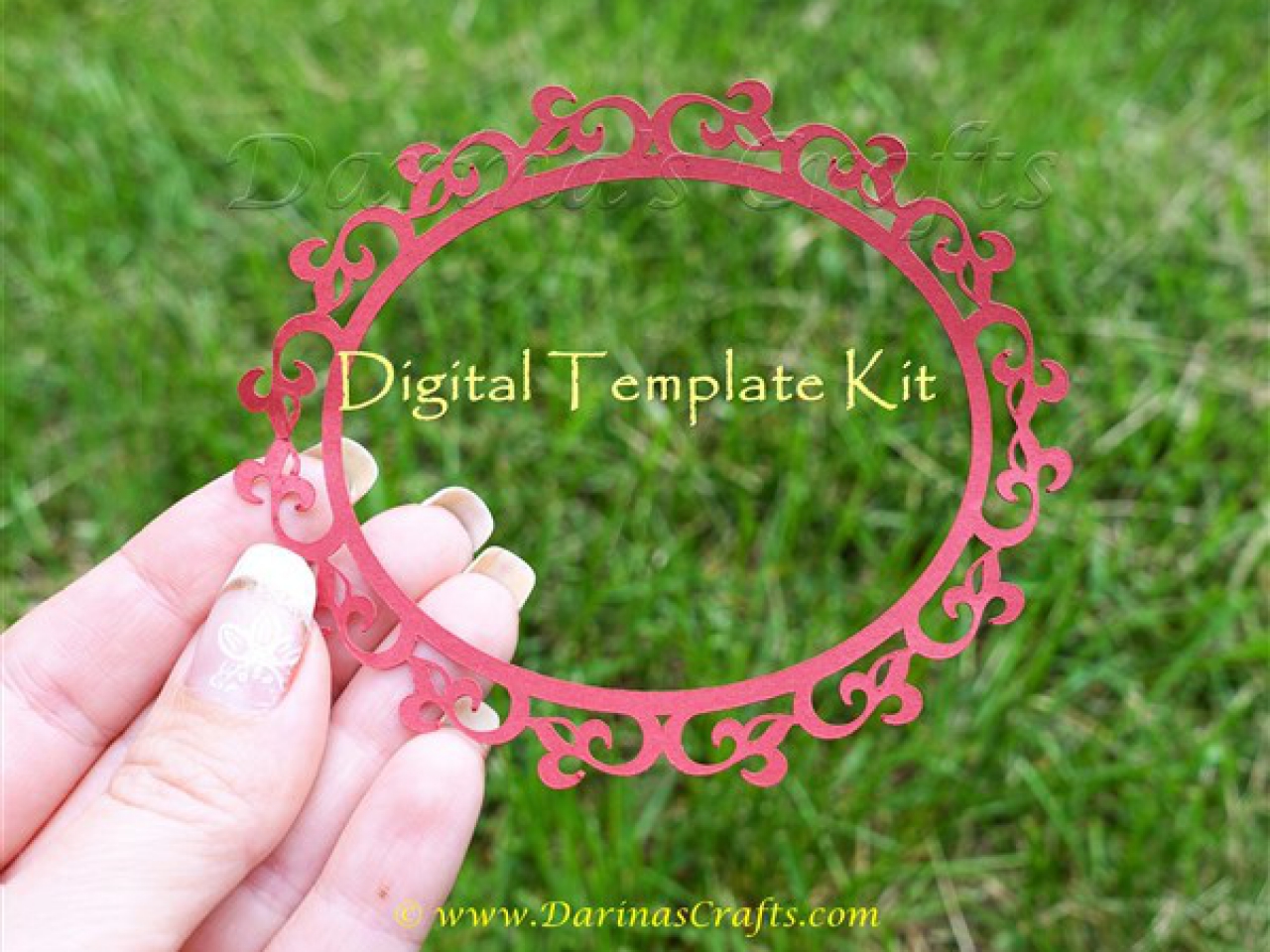 Swirly Oval Frame Template - Darina's Crafts