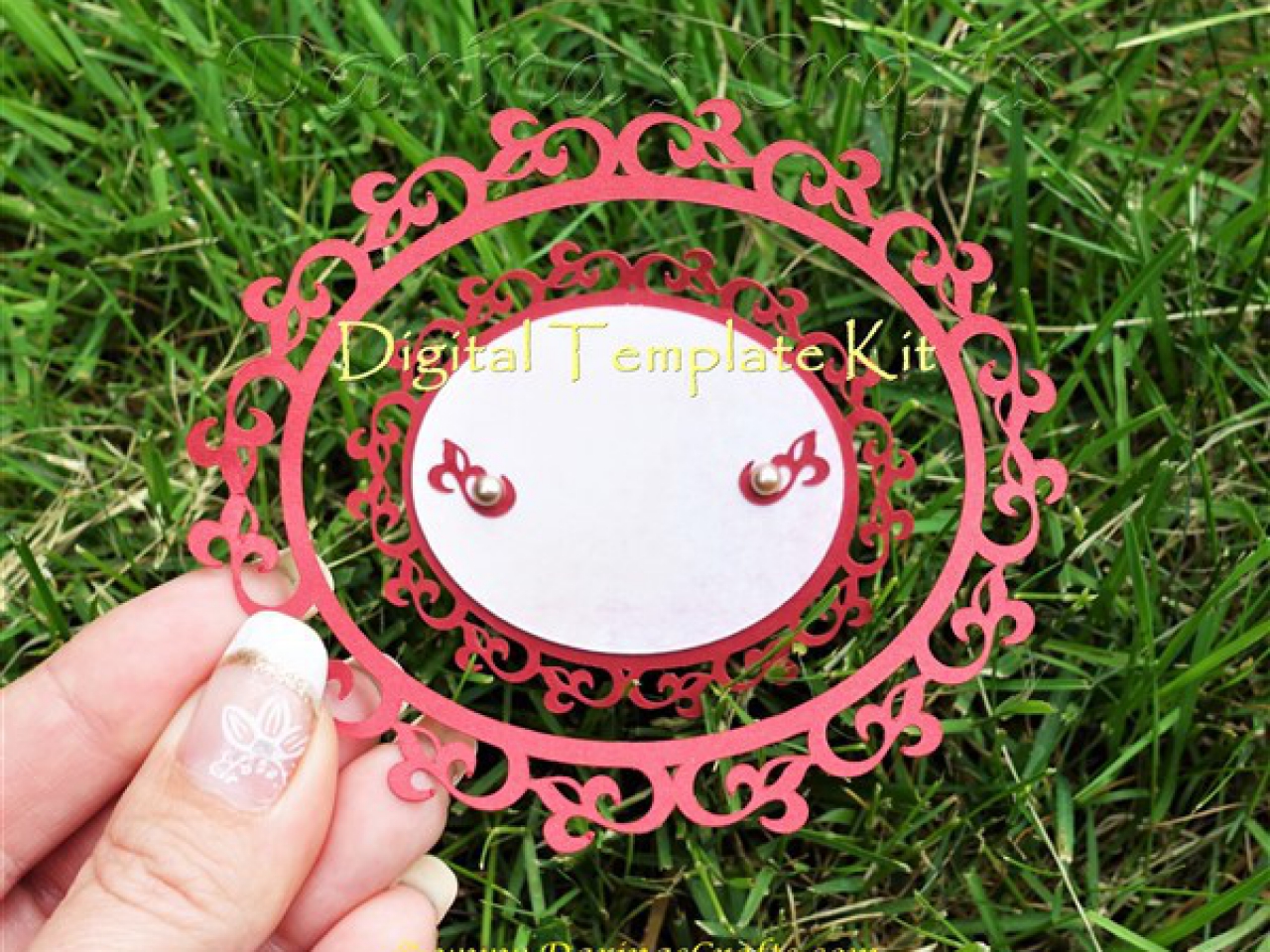 Swirly Oval Frame Template - Darina's Crafts