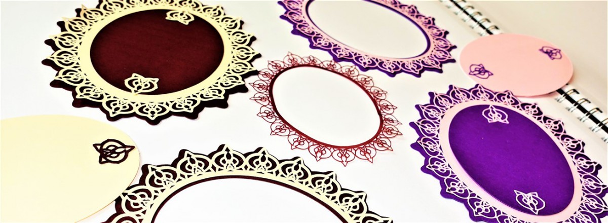 Four Orchid Oval Frames: Digital Template Bundle - Darina's Crafts