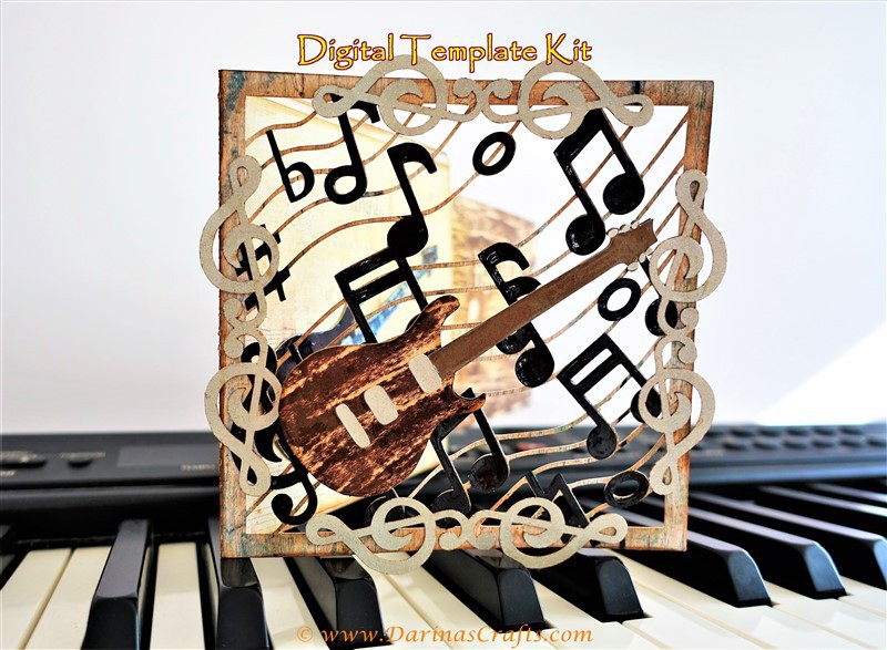 Musical Notes Card Digital Template – Includes Matching Musical Boxed ...