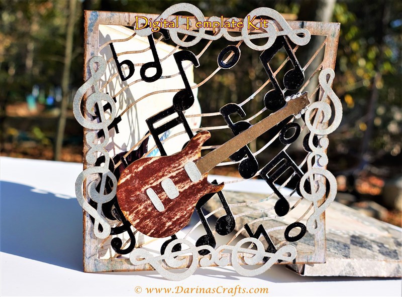Musical Notes Card Digital Template – Includes Matching Musical Boxed ...