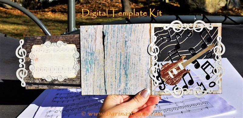 Musical Notes Card Digital Template – Includes Matching Musical Boxed ...