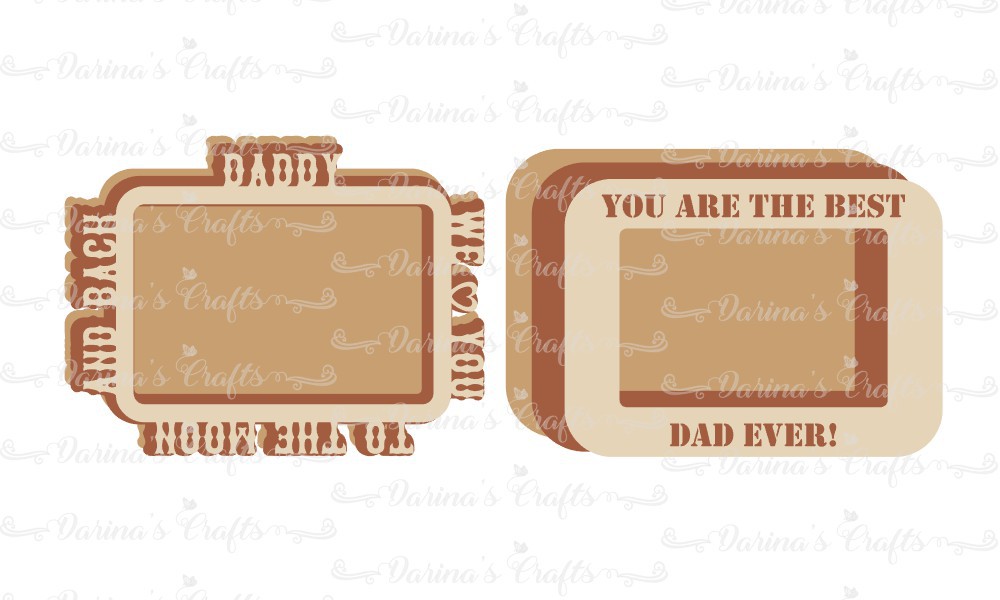 Father’s Day Frame SVG kits – Four Rectangular Frame Templates - Darina ...